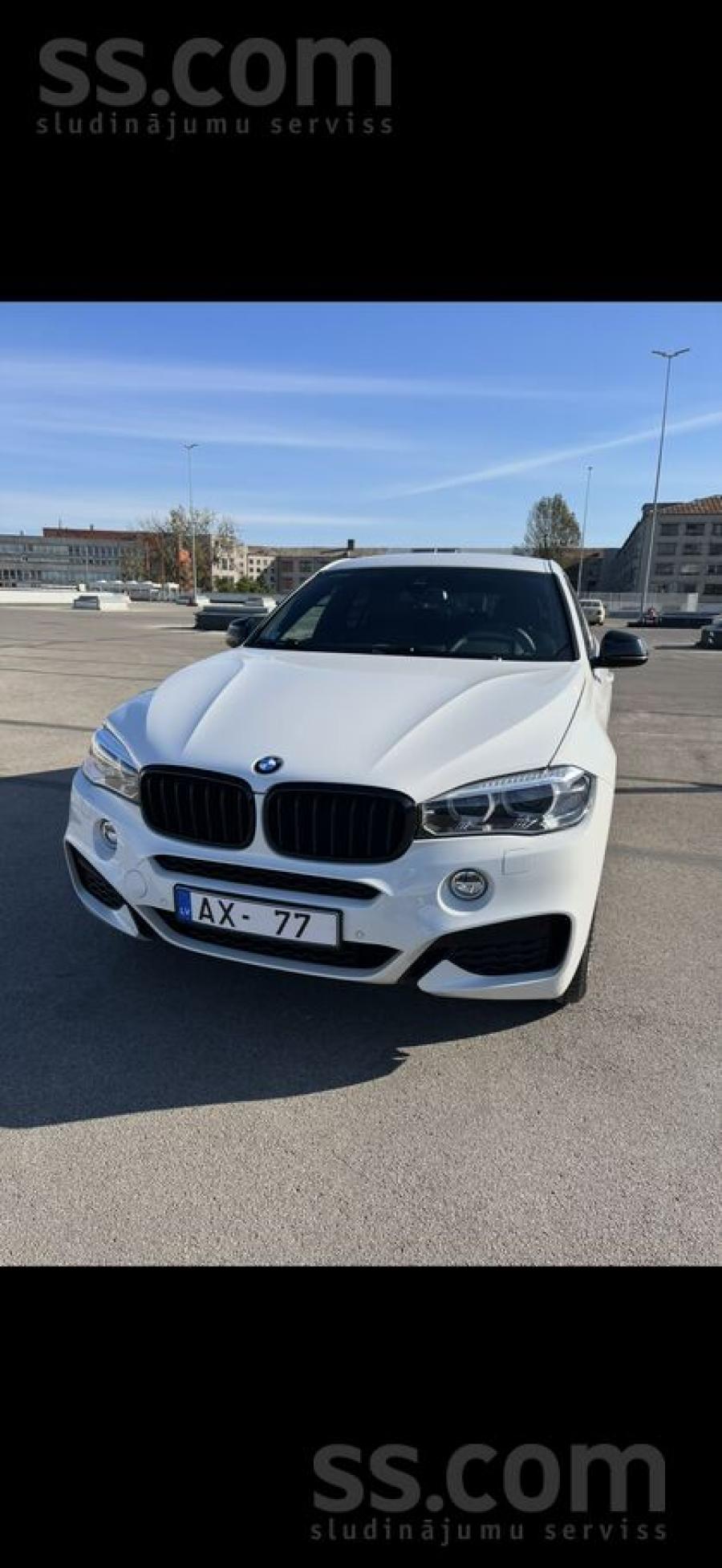 Balts BMW X6 2017 Rīga, ar dzinēja tilpumu 3.00 L un nobraukumu 98 tūkst. km par 33500 €, foto 1 vietnē AUTOMOTO.COM.LV