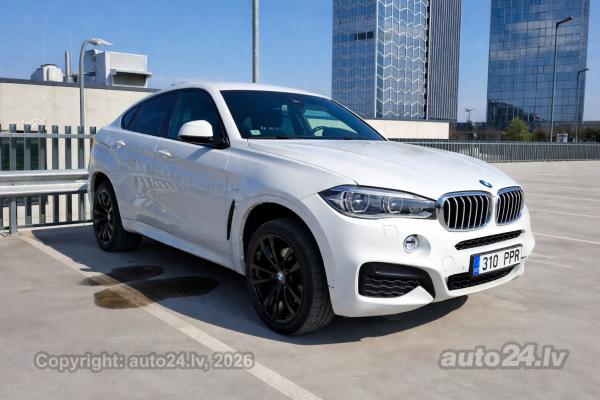 White BMW X6 2015 in Tallinn, with an engine capacity of 3.00 L and mileage of 102 thousand km for 27990 €, photo 2 on AUTOMOTO.COM.LV