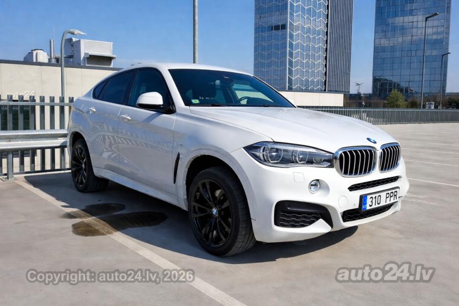 White BMW X6 2015 in Tallinn, with an engine capacity of 3.00 L and mileage of 102 thousand km for 27990 €, photo 3 on AUTOMOTO.COM.LV