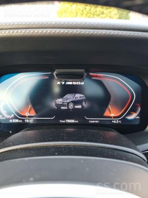 Black BMW X7 2020 in Riga, with an engine capacity of 3.00 L and mileage of 79 thousand km for 64400 €, photo 12 on AUTOMOTO.COM.LV