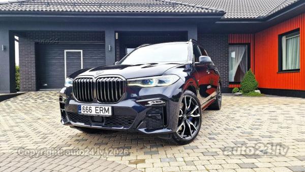 Melns BMW X7 2022 Tallina, ar dzinēja tilpumu 3.00 L un nobraukumu 58 tūkst. km par 77900 €, foto 1 vietnē AUTOMOTO.COM.LV