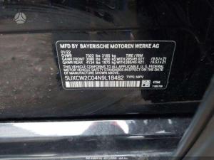 Черный БМВ X7 2022 в Клайпеда, объемом двигателя 3.00 л и пробегом 52 тыс. км за 24000 €, фото 9 на AUTOMOTO.COM.LV