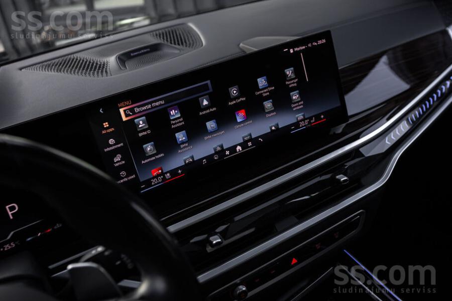 Black BMW X7 2023 in Jelgava, with an engine capacity of 3.00 L and mileage of 84 thousand km for 84900 €, photo 27 on AUTOMOTO.COM.LV