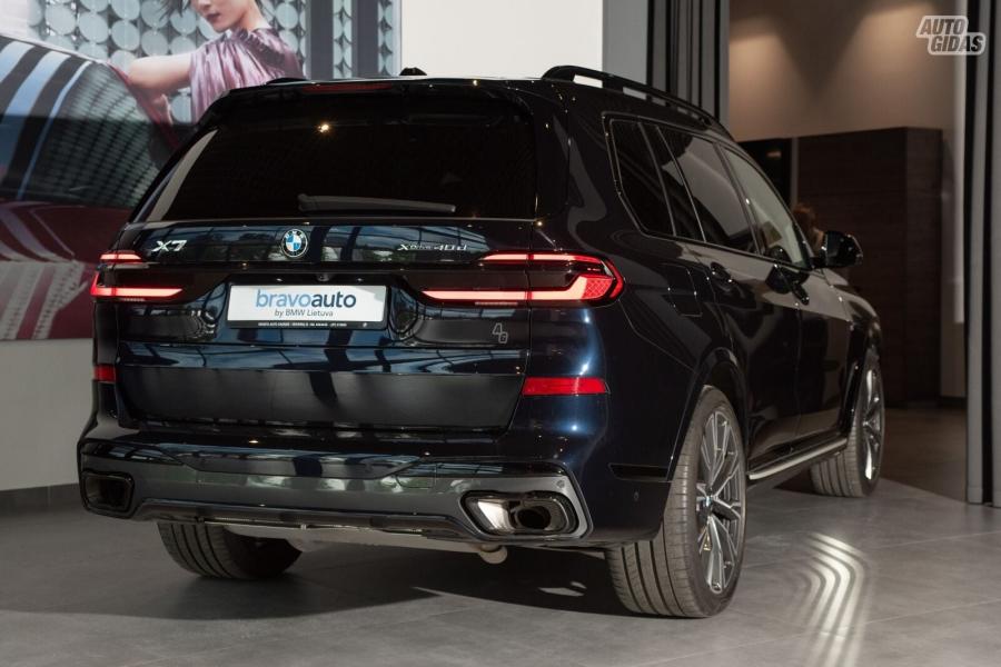 Black BMW X7 2024 in Kaunas, with an engine capacity of 3.00 L and mileage of 29 thousand km for 87900 €, photo 9 on AUTOMOTO.COM.LV