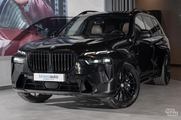Black BMW X7 2024 in Kaunas, with an engine capacity of 3.00 L and mileage of 48 thousand km for 95000 €, photo 1 on AUTOMOTO.COM.LV
