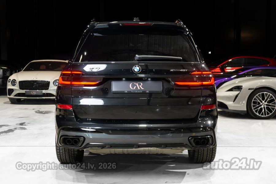 Black BMW X7 2025 in Riga, with an engine capacity of 3.00 L and mileage of 3 thousand km for 113740 €, photo 6 on AUTOMOTO.COM.LV