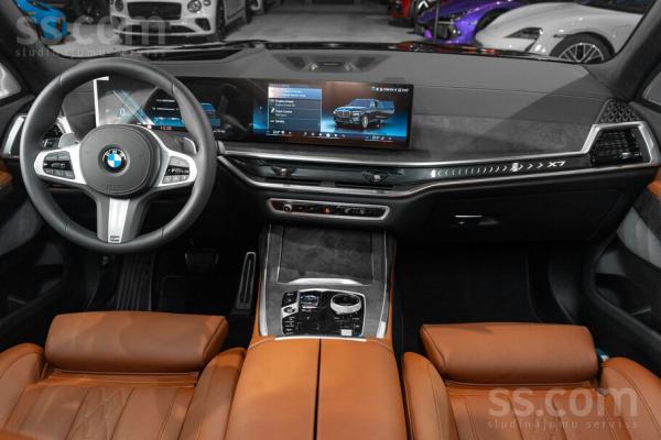 Black BMW X7 2025 in Riga, with an engine capacity of 3.00 L and mileage of 6 thousand km for 113740 €, photo 10 on AUTOMOTO.COM.LV