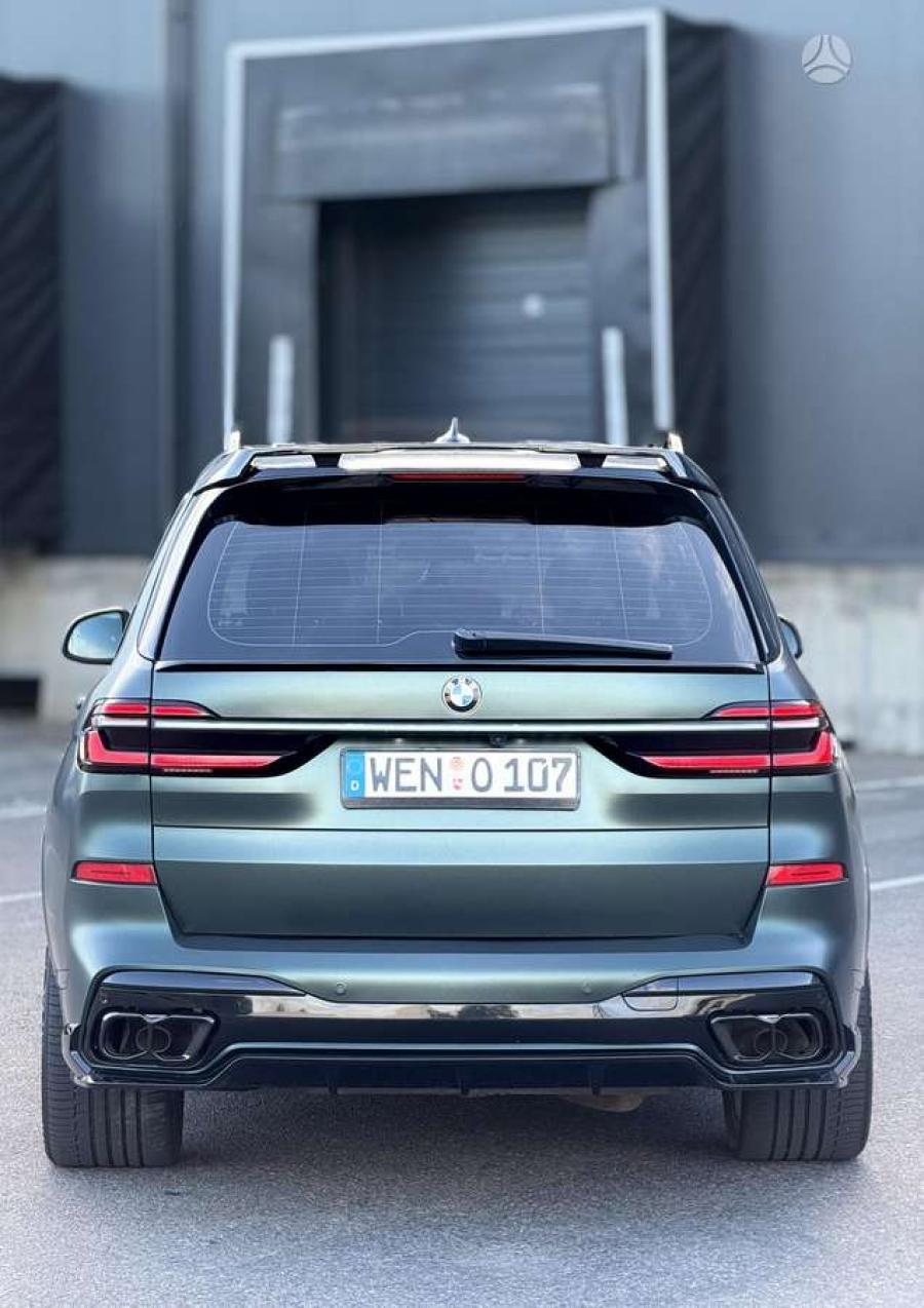 Green BMW X7 2020 in Vilnius, with an engine capacity of 3.00 L and mileage of 87 thousand km for 61900 €, photo 6 on AUTOMOTO.COM.LV