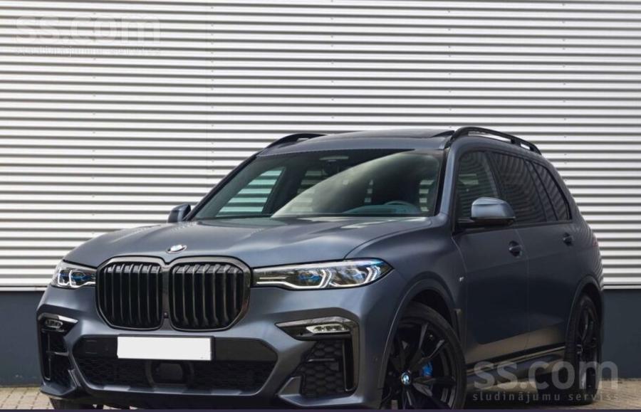 Pelēks BMW X7 2021 Tukums, ar dzinēja tilpumu 4.40 L un nobraukumu 107 tūkst. km par 94990 €, foto 1 vietnē AUTOMOTO.COM.LV