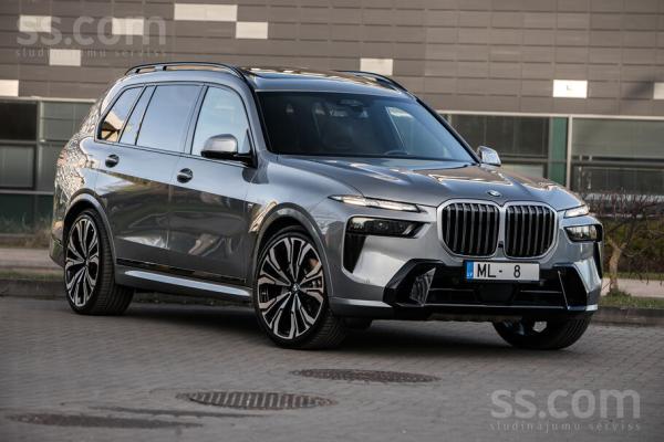 Grey BMW X7 2023 in Jelgava, with an engine capacity of 3.00 L and mileage of 89 thousand km for 90700 €, photo 2 on AUTOMOTO.COM.LV