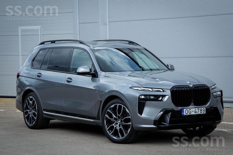 Grey BMW X7 2023 in Riga, with an engine capacity of 3.00 L and mileage of 63 thousand km for 84900 €, photo 22 on AUTOMOTO.COM.LV