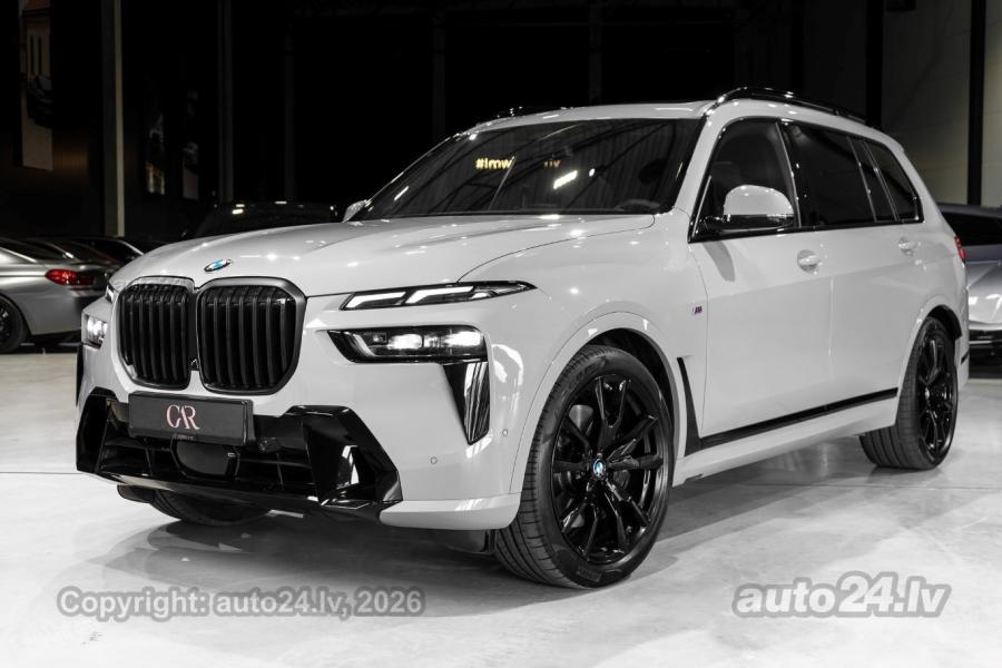 Pelēks BMW X7 2026 Rīga, ar dzinēja tilpumu 3.00 L un nobraukumu 7 tūkst. km par 96800 €, foto 1 vietnē AUTOMOTO.COM.LV