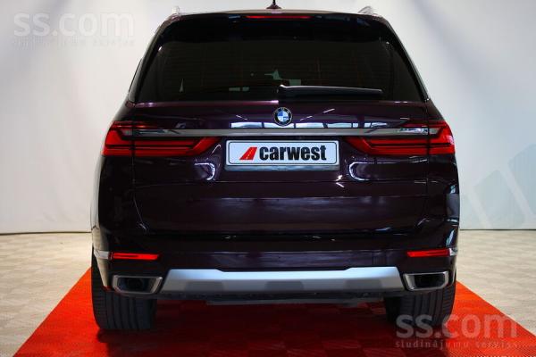Red BMW X7 2019 in Riga, with an engine capacity of 3.00 L and mileage of 115 thousand km for 47500 €, photo 5 on AUTOMOTO.COM.LV