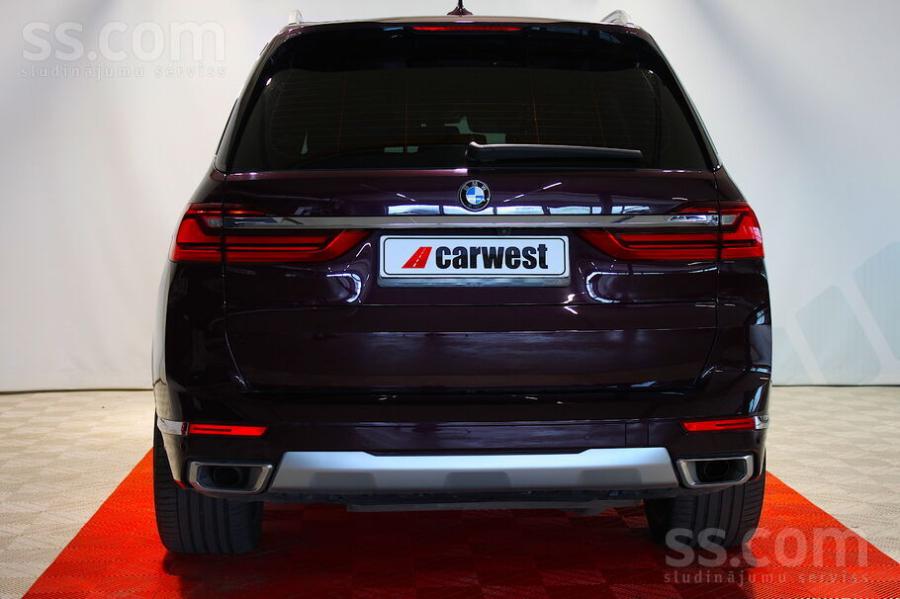 Red BMW X7 2019 in Riga, with an engine capacity of 3.00 L and mileage of 115 thousand km for 47500 €, photo 6 on AUTOMOTO.COM.LV