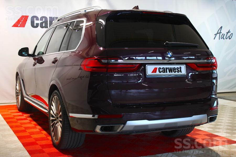 Red BMW X7 2019 in Riga, with an engine capacity of 3.00 L and mileage of 115 thousand km for 47500 €, photo 8 on AUTOMOTO.COM.LV
