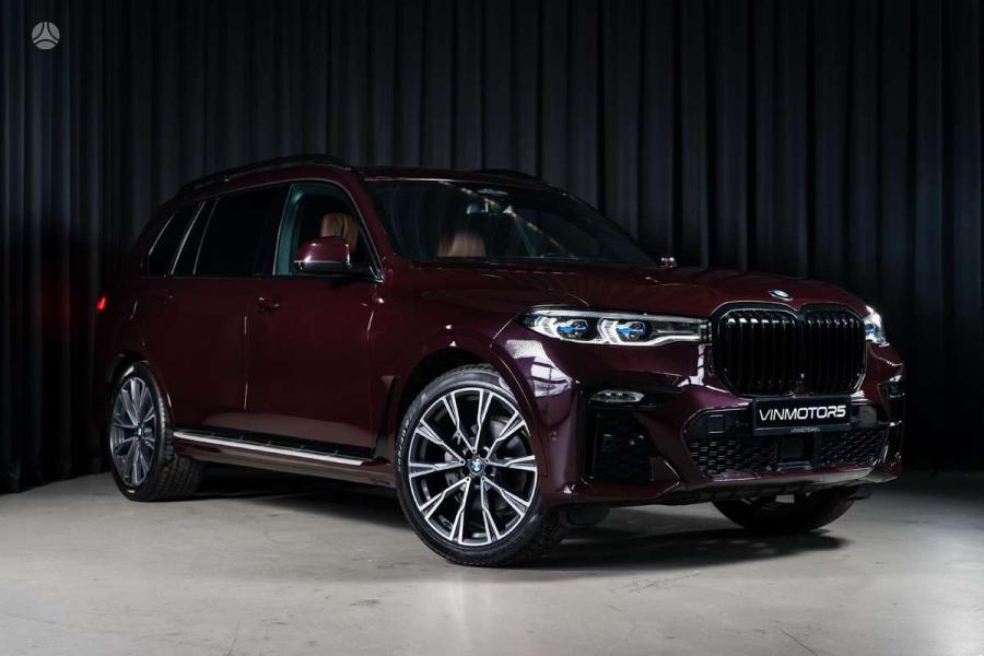 Red BMW X7 2020 in Vilnius, with an engine capacity of 3.00 L and mileage of 99 thousand km for 59999 €, photo 3 on AUTOMOTO.COM.LV