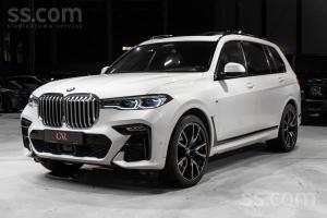 White BMW X7 2019 in Riga, with an engine capacity of 3.00 L and mileage of 56 thousand km for 63900 €, photo  on AUTOMOTO.COM.LV