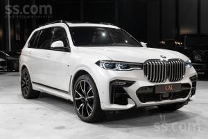 White BMW X7 2019 in Riga, with an engine capacity of 3.00 L and mileage of 56 thousand km for 63900 €, photo 4 on AUTOMOTO.COM.LV