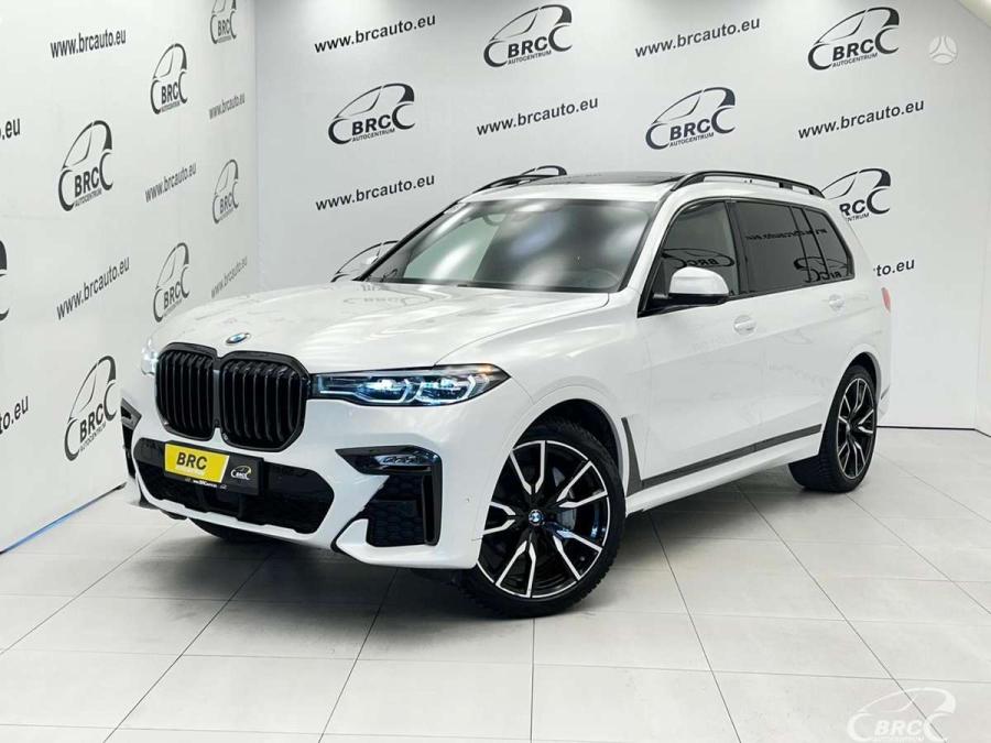 White BMW X7 2020 in Vilnius, with an engine capacity of 3.00 L and mileage of 156 thousand km for 47400 €, photo 1 on AUTOMOTO.COM.LV