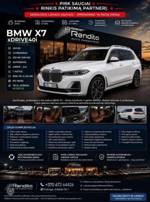 White BMW X7 2021 in Kretinga, with an engine capacity of 3.00 L and mileage of 21 thousand km for 56999 €, photo 49 on AUTOMOTO.COM.LV