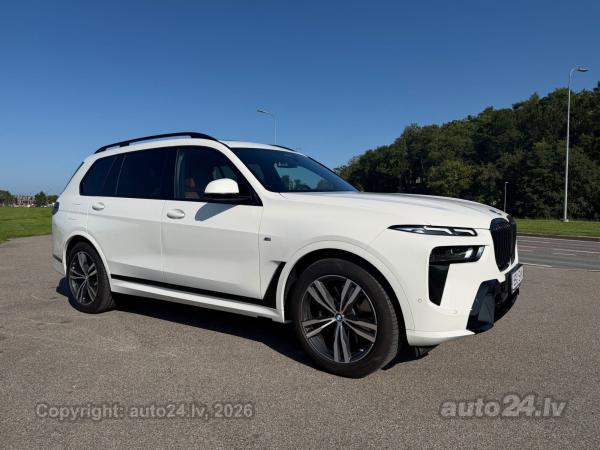 White BMW X7 2024 in Tallinn, with an engine capacity of 3.00 L and mileage of 28 thousand km for 94500 €, photo 10 on AUTOMOTO.COM.LV