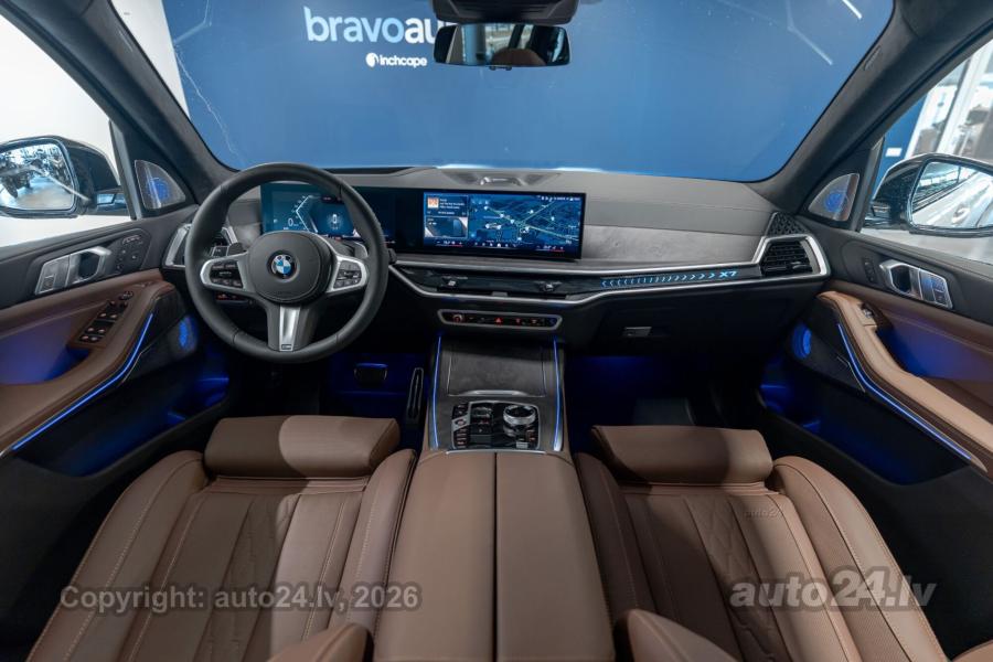 White BMW X7 2026 in Tallinn, with an engine capacity of 3.00 L and mileage of 5 thousand km for 111190 €, photo 11 on AUTOMOTO.COM.LV