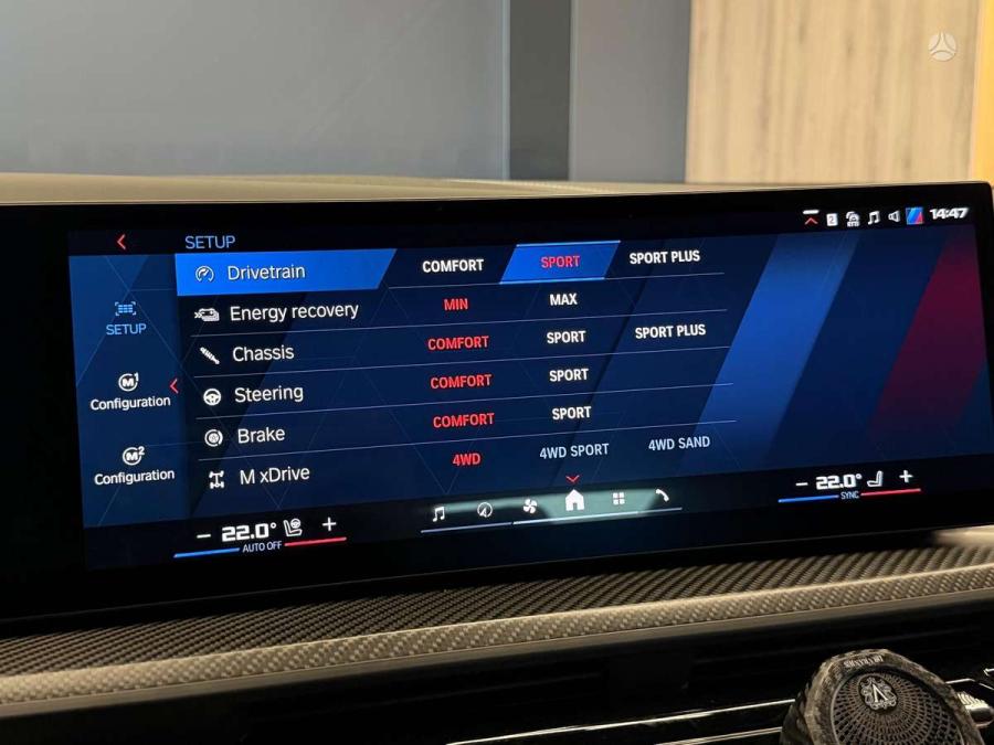 Melns BMW XM 2023 Kauņa, ar dzinēja tilpumu 4.40 L un nobraukumu 41 tūkst. km par 104990 €, foto 35 vietnē AUTOMOTO.COM.LV