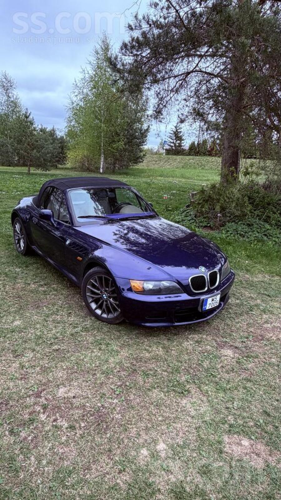 Zils BMW Z3 1999 Aizkraukle, ar dzinēja tilpumu 2.50 L un nobraukumu 70 tūkst. km par 7900 €, foto 1 vietnē AUTOMOTO.COM.LV
