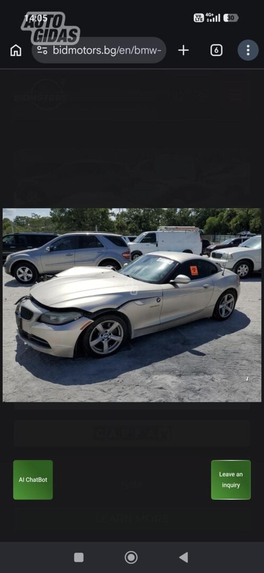 BMW Z4 2009 in Klaipeda, with an engine capacity of 3.00 L and mileage of 120 thousand km for 4890 €, photo 1 on AUTOMOTO.COM.LV