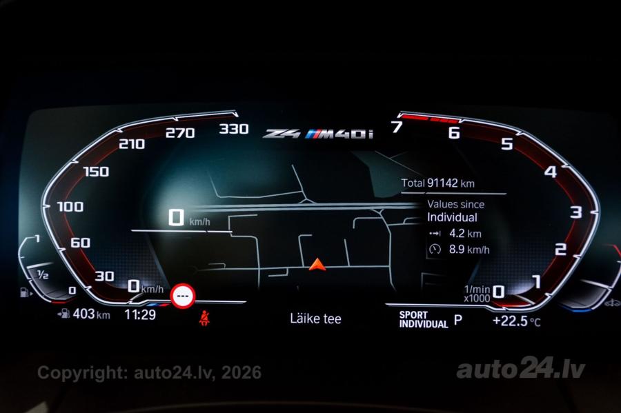 Balts BMW Z4 2020 Tallina, ar dzinēja tilpumu 3.00 L un nobraukumu 91 tūkst. km par 46900 €, foto 19 vietnē AUTOMOTO.COM.LV