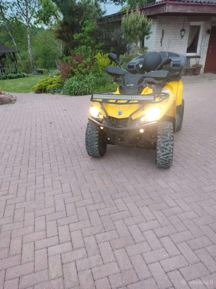 Yellow Bombardier Outlander 2015 in Klaipeda, with an engine capacity of 0.45 L and mileage of 5 thousand km for 6200 €, photo 1 on AUTOMOTO.COM.LV