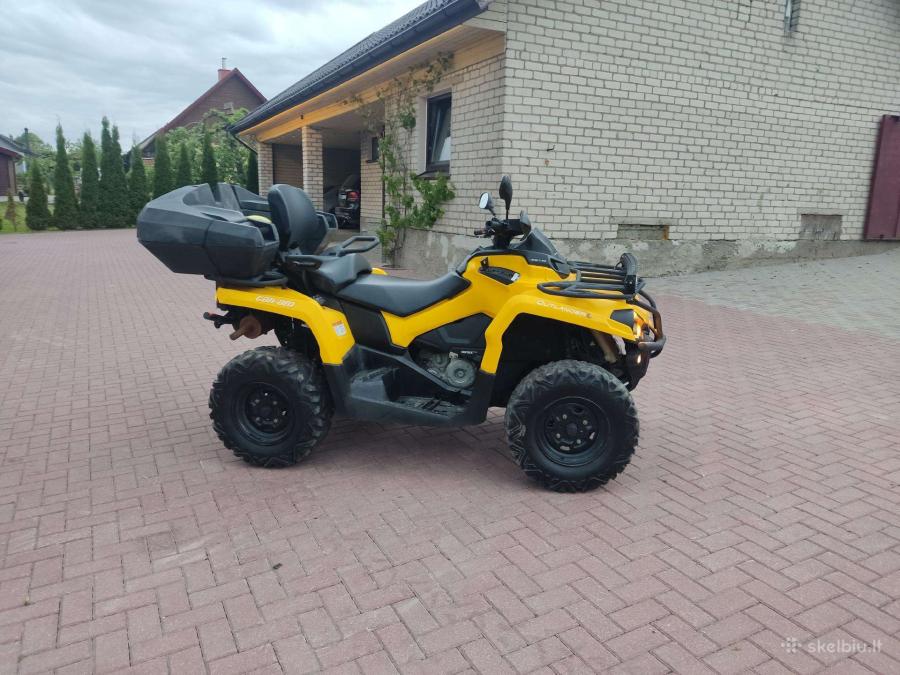 Yellow Bombardier Outlander 2015 in Klaipeda, with an engine capacity of 0.45 L and mileage of 5 thousand km for 6200 €, photo 4 on AUTOMOTO.COM.LV