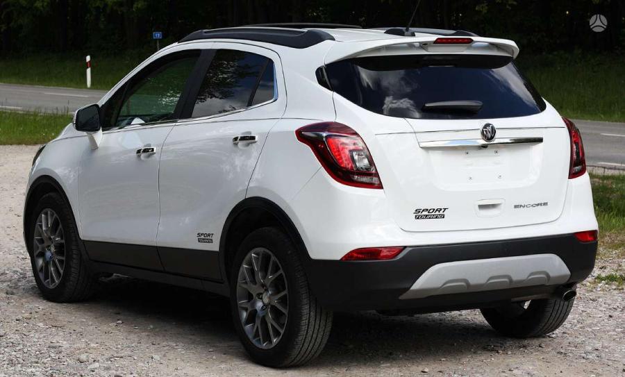 White Buick Encore 2017 in Kretinga, with an engine capacity of 1.40 L and mileage of 127 thousand km for 10800 €, photo 8 on AUTOMOTO.COM.LV