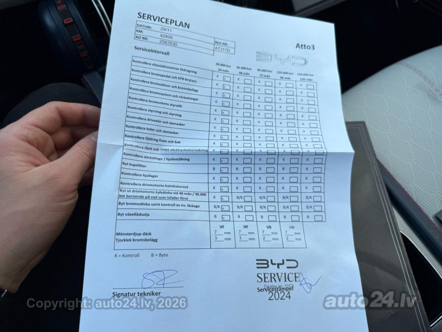 Белый БИД Atto 3 2023 в Пярну, объемом двигателя 0.00 л и пробегом 75 тыс. км за 25999 €, фото 27 на AUTOMOTO.COM.LV