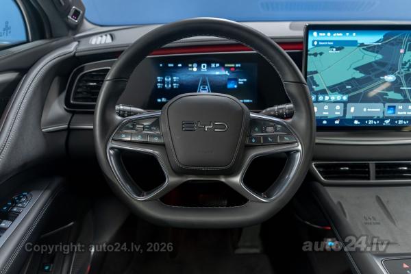 Black BYD Sealion 7 2025 in Tallinn, with an engine capacity of 0.00 L and mileage of 11 thousand km for 48900 €, photo 7 on AUTOMOTO.COM.LV
