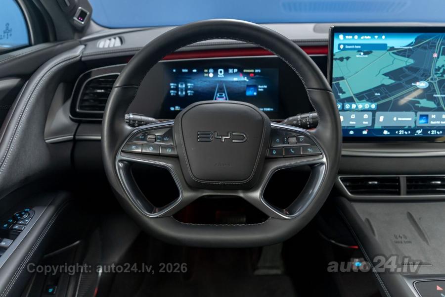 Black BYD Sealion 7 2025 in Tallinn, with an engine capacity of 0.00 L and mileage of 11 thousand km for 48900 €, photo 7 on AUTOMOTO.COM.LV