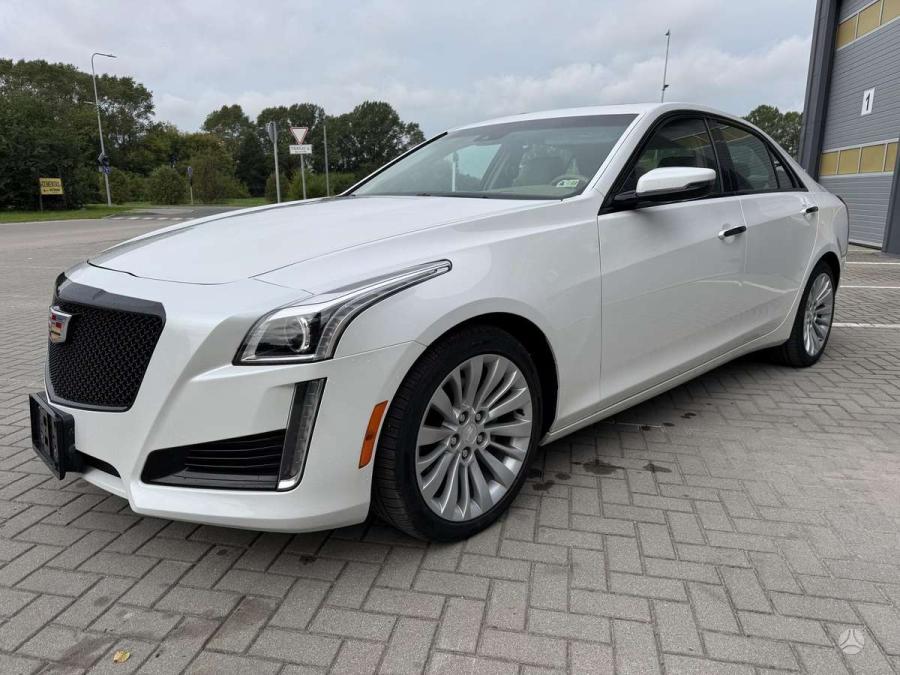 White Cadillac CTS 2016 in Kretinga, with an engine capacity of 2.00 L and mileage of 112 thousand km for 14995 €, photo 1 on AUTOMOTO.COM.LV