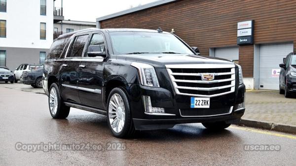 Black Cadillac Escalade 2015 in Tallinn, with an engine capacity of 6.20 L and mileage of 216 thousand km for 25000 €, photo 2 on AUTOMOTO.COM.LV