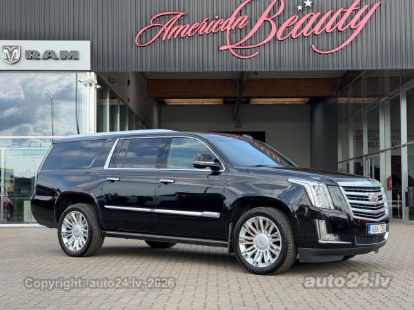 Black Cadillac Escalade 2016 in Tallinn, with an engine capacity of 6.20 L and mileage of 93 thousand km for 39900 €, photo 4 on AUTOMOTO.COM.LV