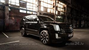 Melns Cadillac Escalade 2017 Tallina, ar dzinēja tilpumu 6.20 L un nobraukumu 120 tūkst. km par 47000 €, foto  vietnē AUTOMOTO.COM.LV