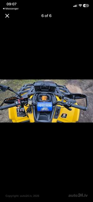 Black Can-Am Outlander 2015 in Rapla, with an engine capacity of 0.65 L and mileage of 0 thousand km for 7999 €, photo 14 on AUTOMOTO.COM.LV