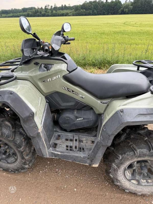 Green Can-Am Outlander 2015 in Sakiai, with an engine capacity of 0.45 L and mileage of 7 thousand km for 5400 €, photo 7 on AUTOMOTO.COM.LV