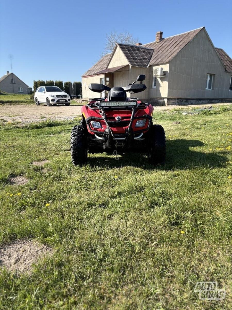 Red Can-Am Outlander 2009 in Alytus, with an engine capacity of 0.80 L and mileage of 0 thousand km for 5500 €, photo 5 on AUTOMOTO.COM.LV