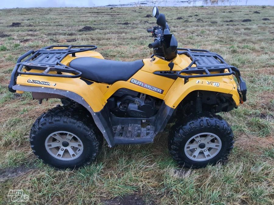 Yellow Can-Am Outlander 2008 in Jurbarkas, with an engine capacity of 0.40 L and mileage of 0 thousand km for 2940 €, photo 1 on AUTOMOTO.COM.LV
