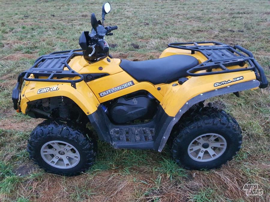 Yellow Can-Am Outlander 2008 in Jurbarkas, with an engine capacity of 0.40 L and mileage of 0 thousand km for 2940 €, photo 2 on AUTOMOTO.COM.LV