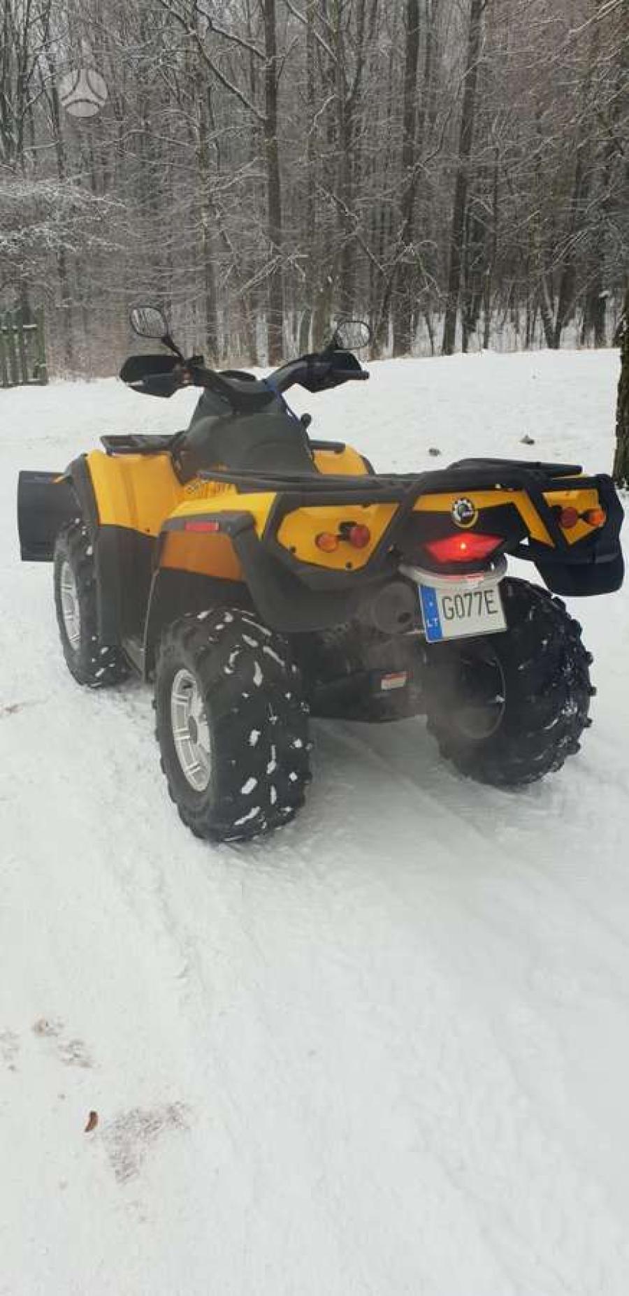 Yellow Can-Am Outlander 2010 in Kaunas, with an engine capacity of 0.50 L and mileage of 6 thousand km for 5150 €, photo 4 on AUTOMOTO.COM.LV