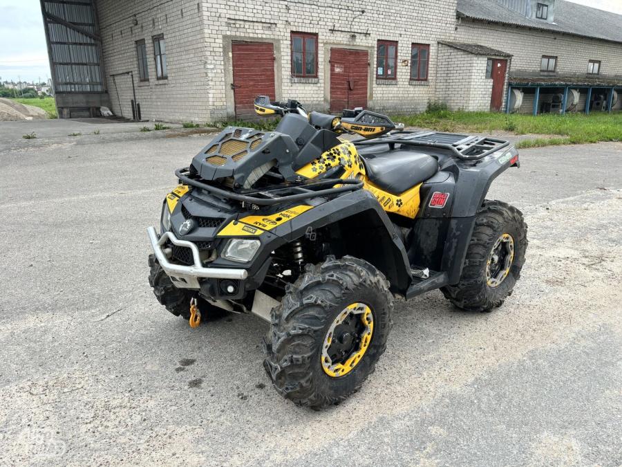 Желтый Can-Am Outlander 2013 в Ионишкис, объемом двигателя 0.80 л и пробегом 0 тыс. км за 7500 €, фото 3 на AUTOMOTO.COM.LV