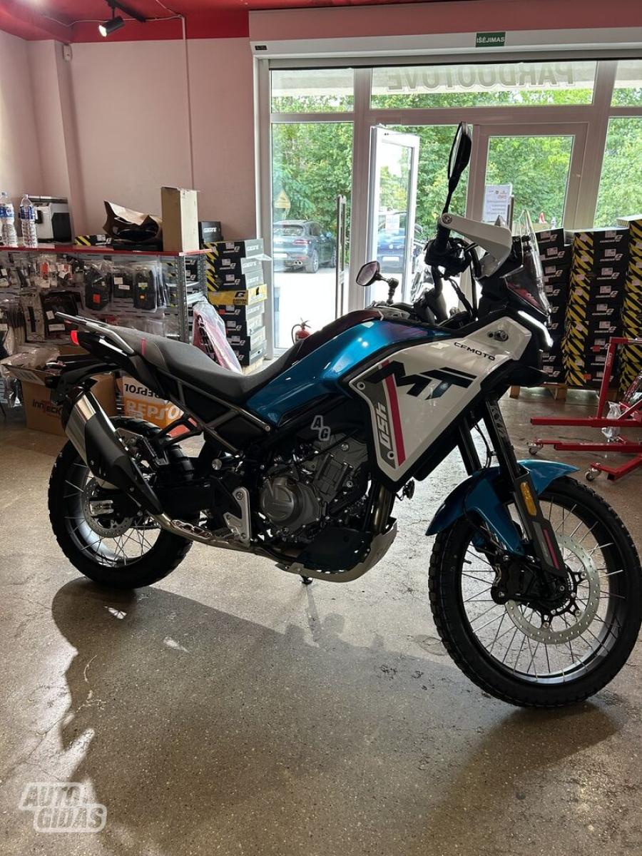 Blue CFMOTO 450 MT 2025 in Kaunas, with an engine capacity of 0.45 L and mileage of 0 thousand km for 6490 €, photo 3 on AUTOMOTO.COM.LV