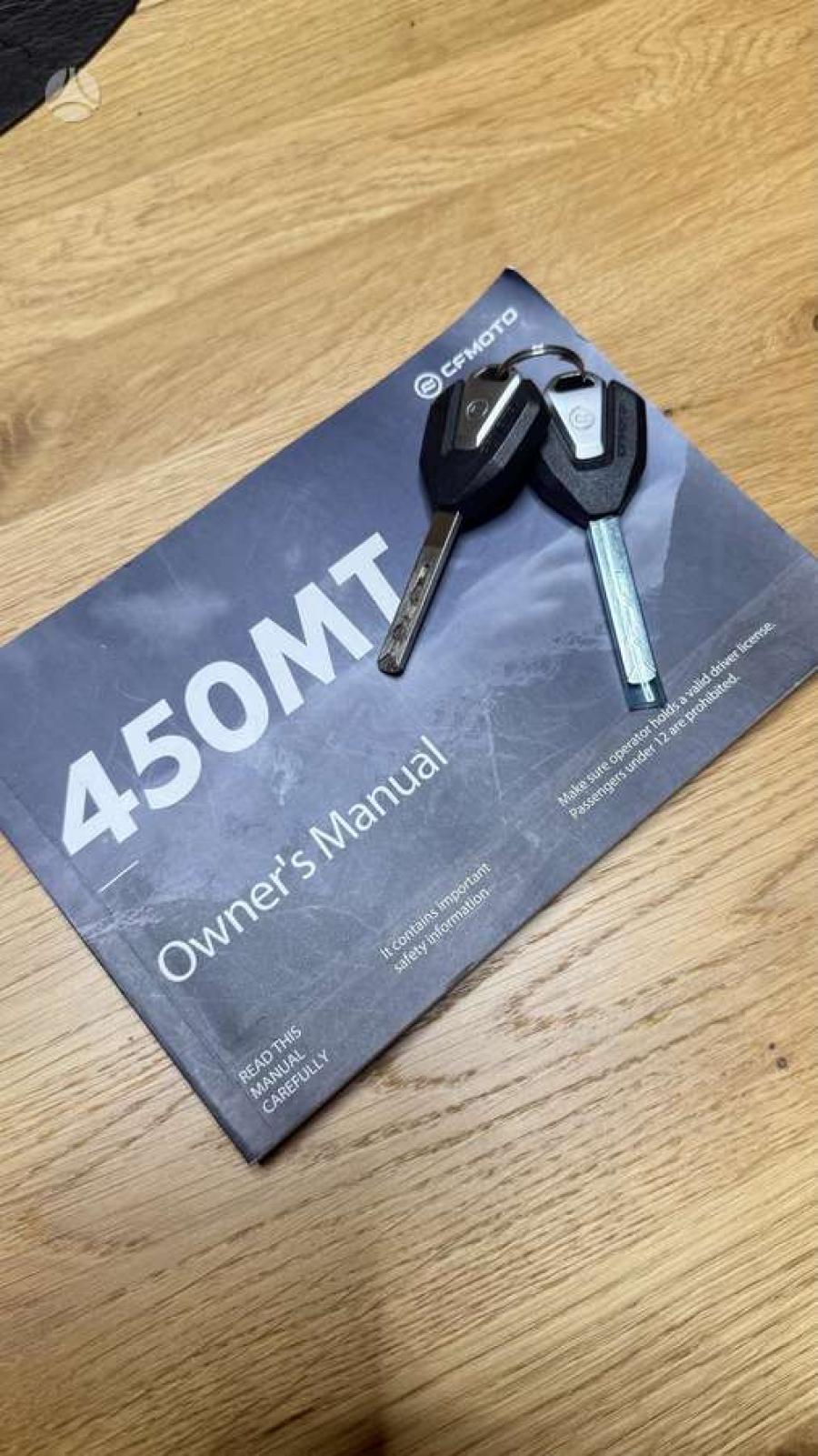 Серый CFMOTO 450 MT 2024 в Вильнюс, объемом двигателя 0.45 л и пробегом 16 тыс. км за 6100 €, фото 10 на AUTOMOTO.COM.LV