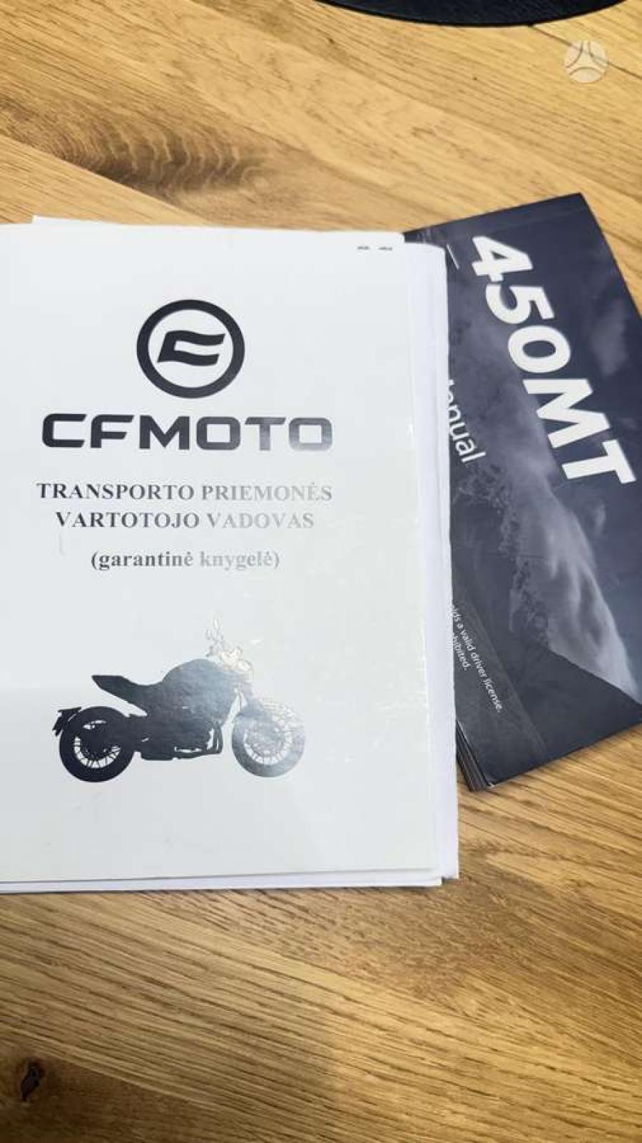 Серый CFMOTO 450 MT 2024 в Вильнюс, объемом двигателя 0.45 л и пробегом 16 тыс. км за 6100 €, фото 11 на AUTOMOTO.COM.LV